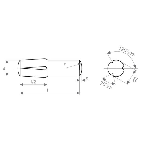 DIN 1474 - Pasadores